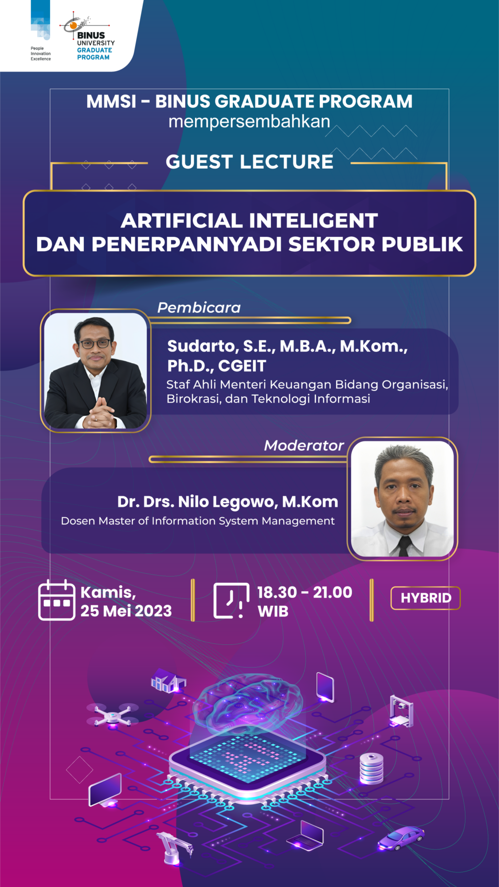 Guest Lecture: Artificial Intelligence dan Penerapan pada Sektor Publik – MMSI BINUS University